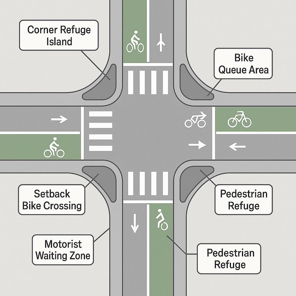 Dutch-Style Protected Intersections: Safeguarding Cyclists & Pedestrians - Traffic Safety ...