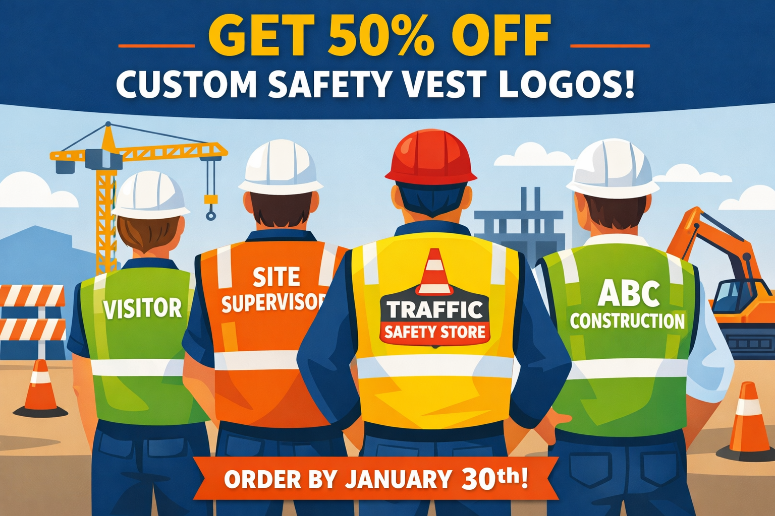 50% Off Custom Safety Vest Logos Extended - Traffic Safety Resource Center