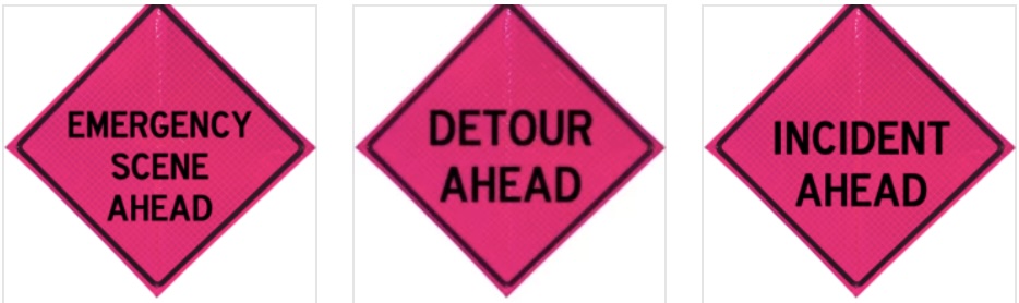 Why are some Roll-Up Signs Pink ? - Traffic Safety Resource Center