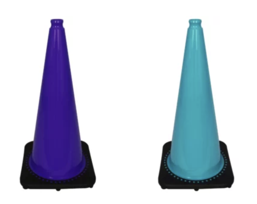 Product Spotlight: Now Offering Purple and Teal JBC 28" Cones ...