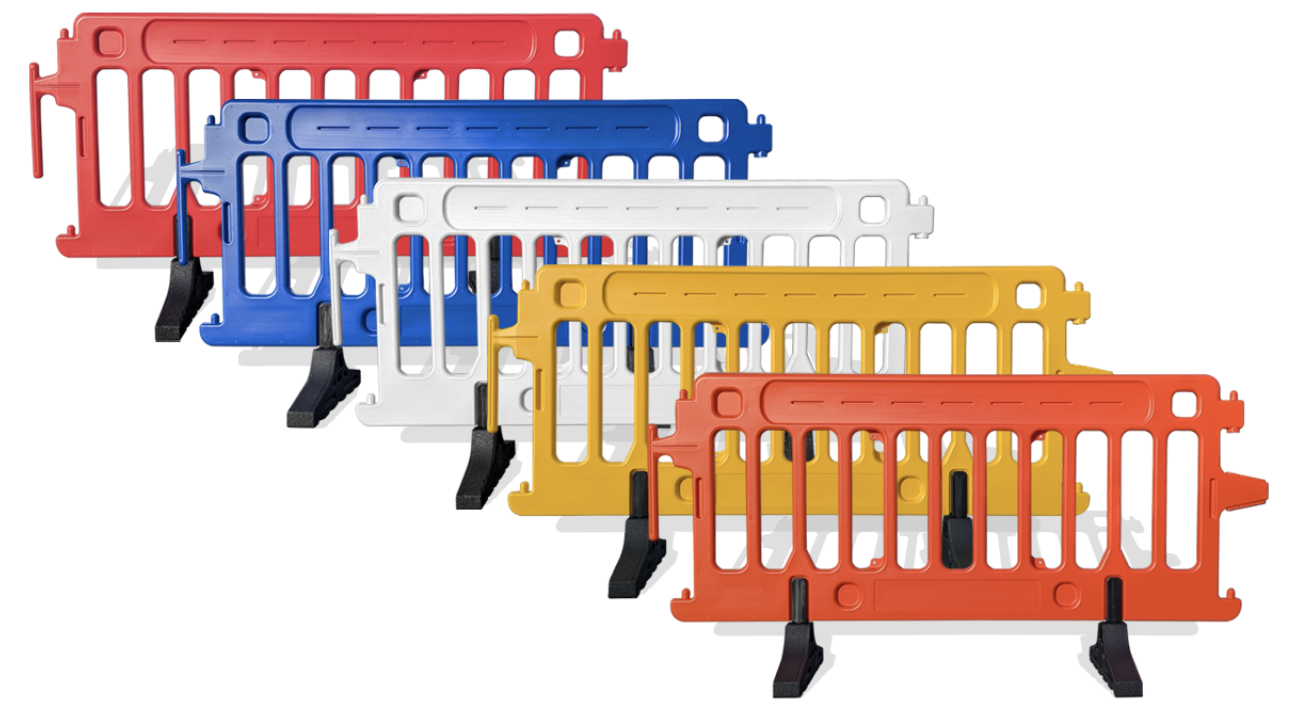 New Crowdcade™ Pedestrian Barricade Colors: Red, Blue & Yellow ...