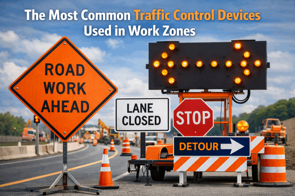 The Most Common Traffic Control Devices Used in Work Zones - Traffic ...