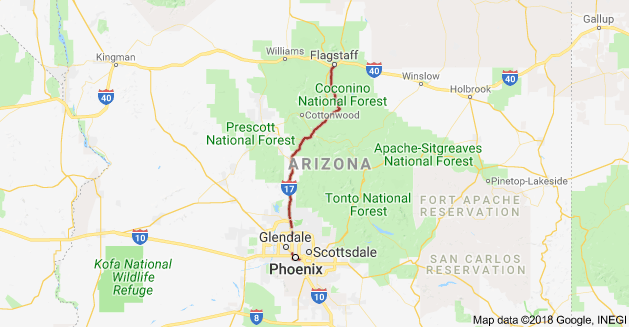 Arizona Freeway Map