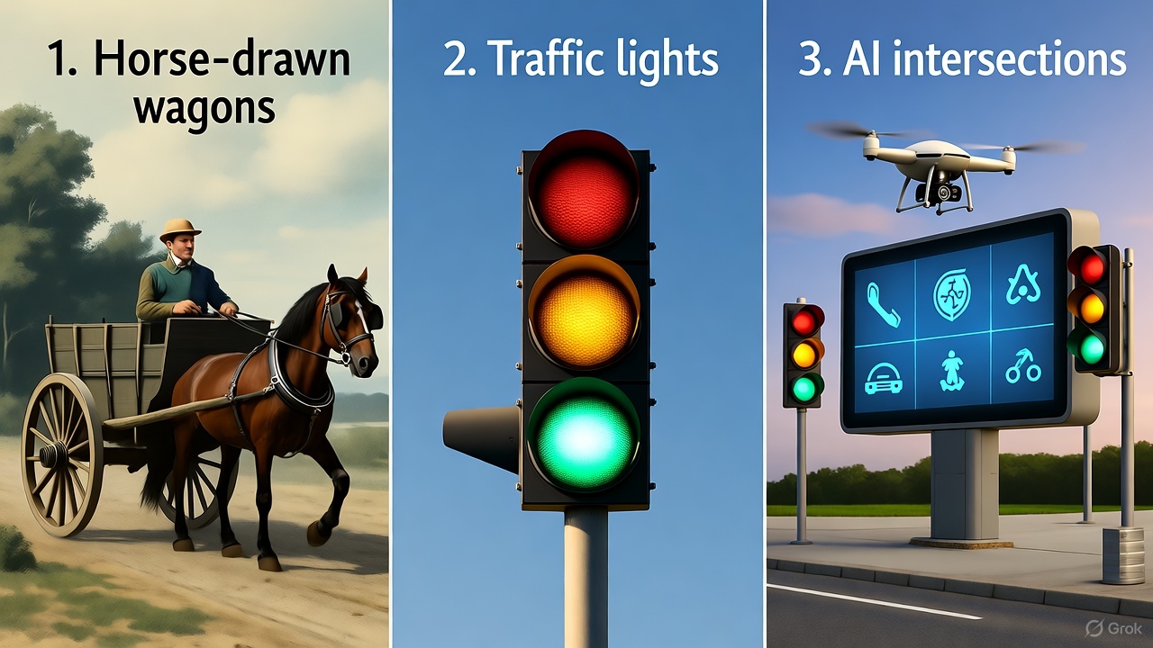 From Horse-Drawn Wagons to AI Intersections: how traffic safety devices ...