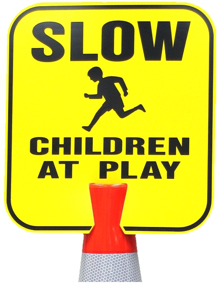 Double Sided, Slow Children At Play Sign | Traffic Safety Store