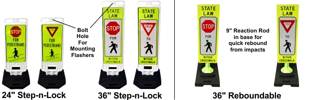 Crosswalk Sign Barricades with Base | Traffic Safety Store