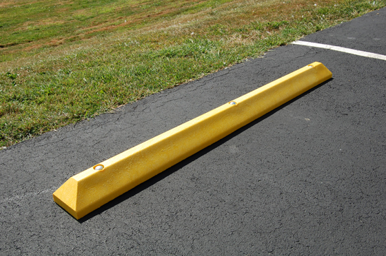 6' Heavy-Duty Solid Plastic Parking Blocks | Traffic Safety Store