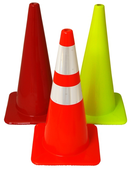 Orange Traffic Cones - Green Road Safety Cones | Traffic Safety Store