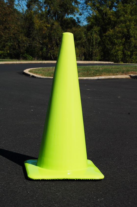 28" Lime Green Traffic Cones | Traffic Safety Store