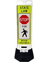 Crosswalk Sign Barricades with Base | Traffic Safety Store