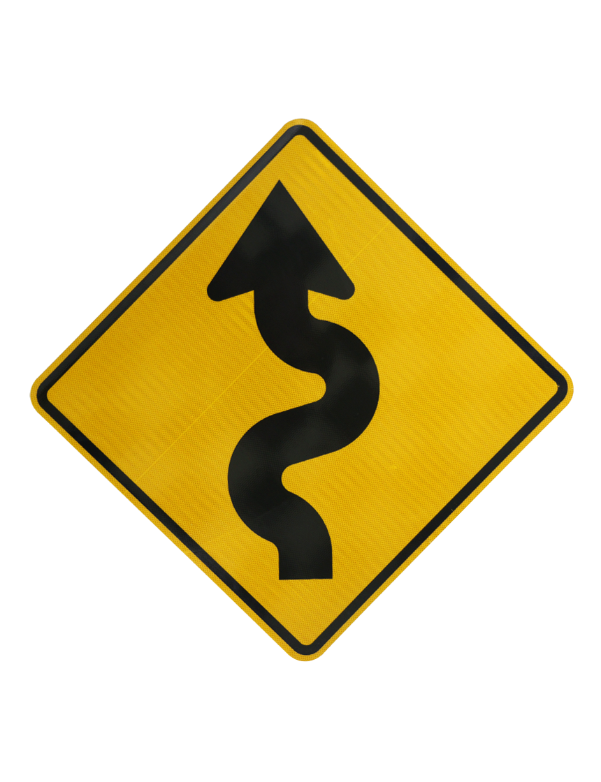 Winding Road Sign Png